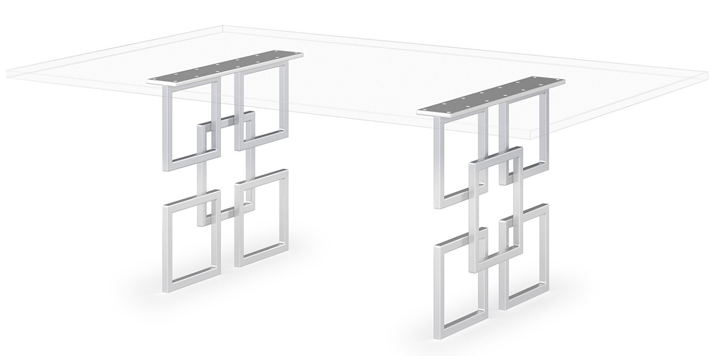 Tischgestell Metall modern Ornament nach Maß | Gau:jo